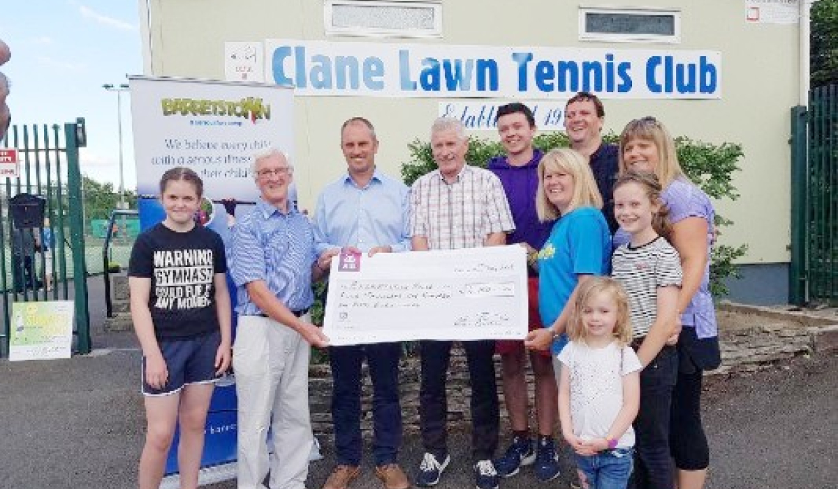 Clane Lawn Tennis Club raises over €4k for Barretstown - Kildare Now