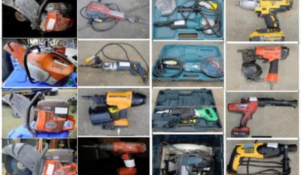 Big haul of suspected stolen tools on public display today for theft ...