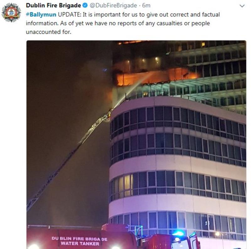 Dublin Fire Service are tonight battling hotel fire - Kildare Now