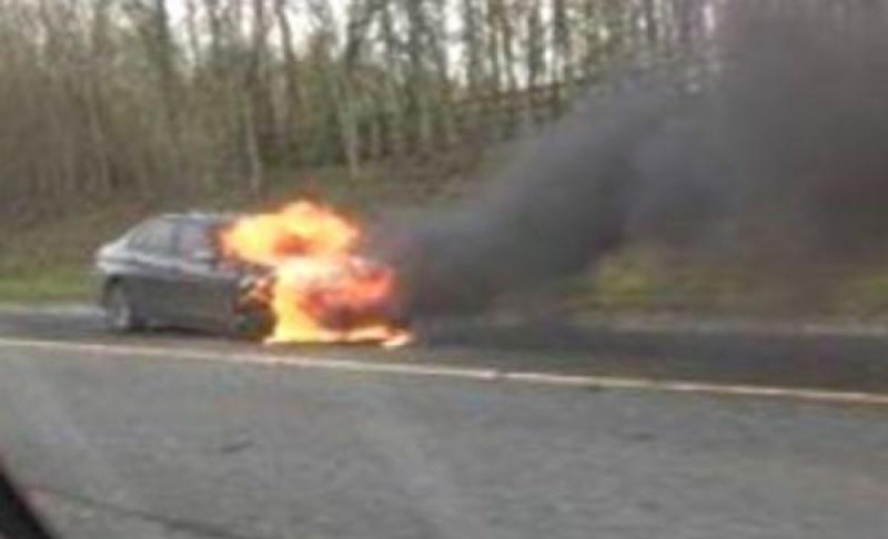 TRAFFIC: Car on fire on M4 inbound between Kilcock and Maynooth - Photo ...