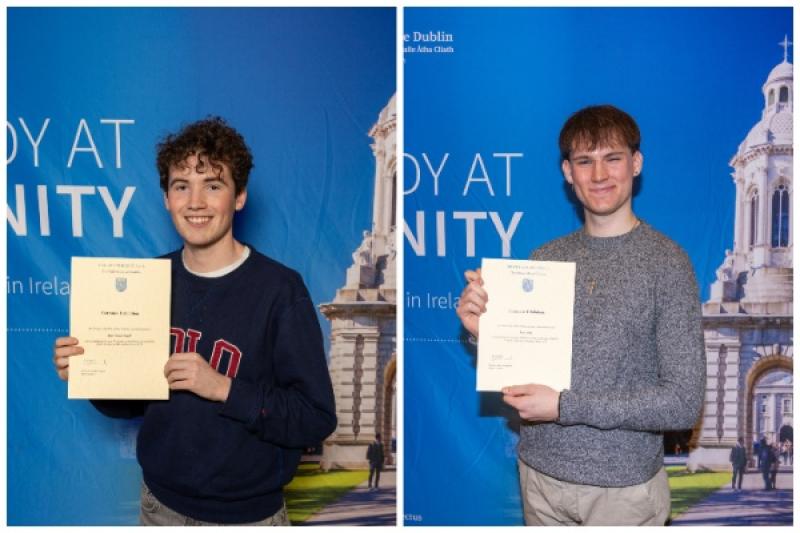 Kildare students receive awards from Trinity College Dublin - Kildare Now