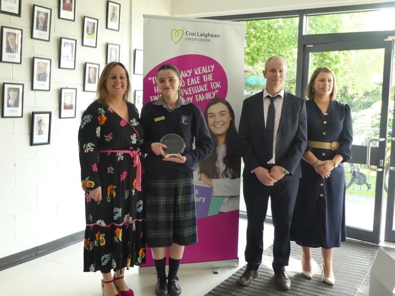 Clane student Sarah Crowe awarded the Pat Jones Croi Laighean Credit ...