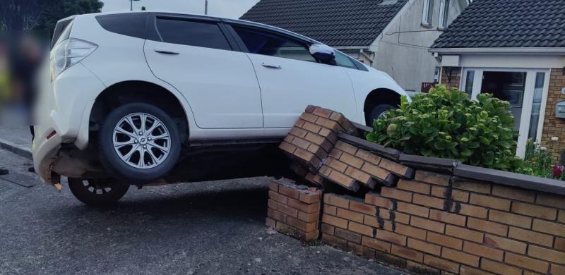 Vehicle in collision with wall outside house - Kildare Now