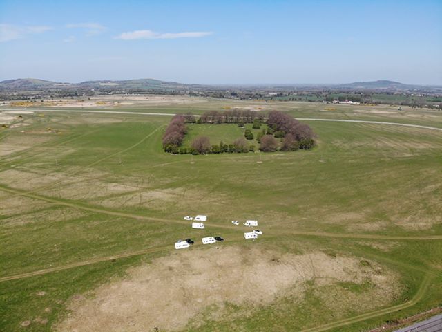DRONE PHOTOS: Over 30 caravans on Curragh Plains cannot be moved on due ...