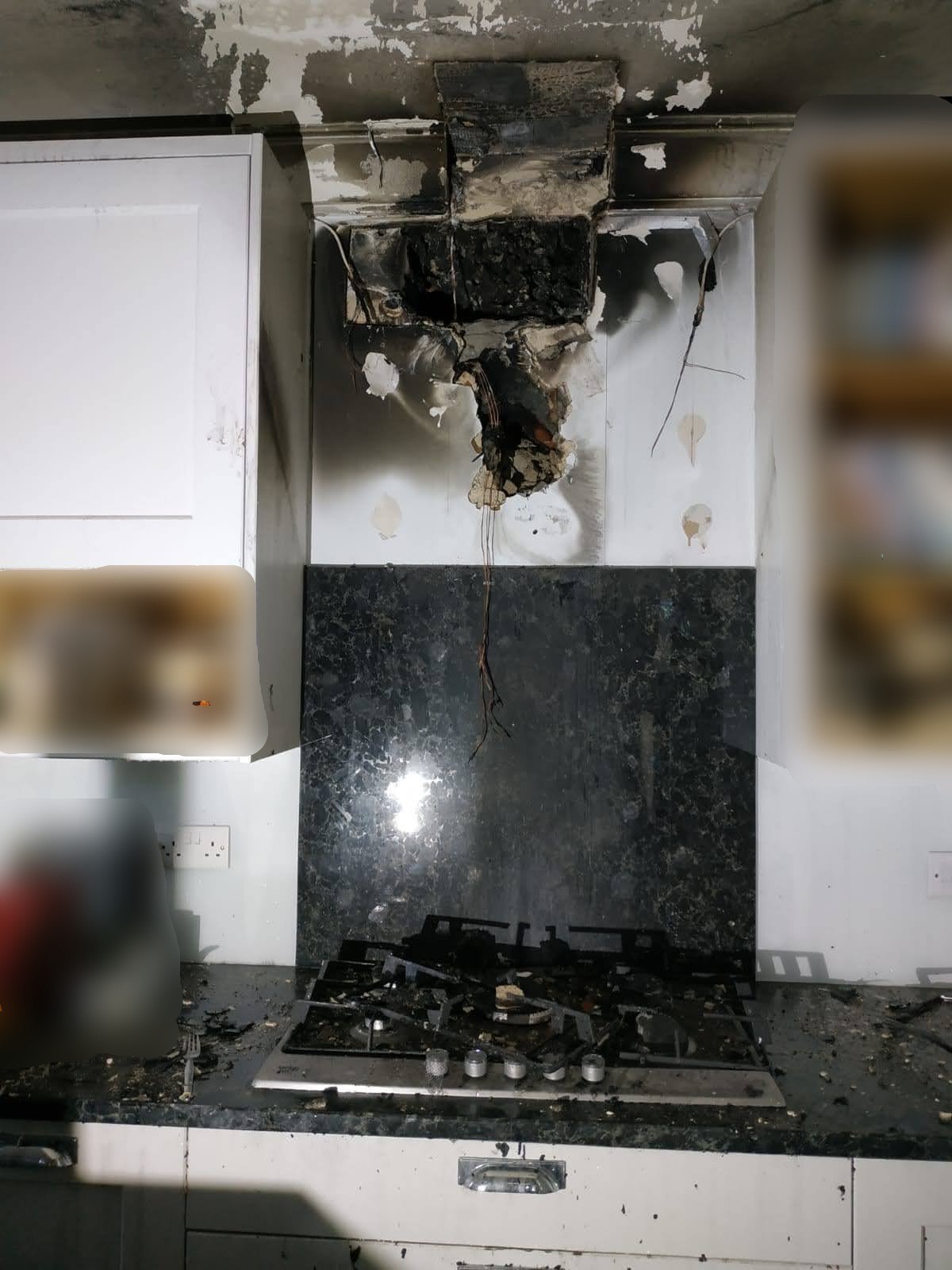 PHOTOS: Lucky escape for householders after out-of-control cooker fire ...