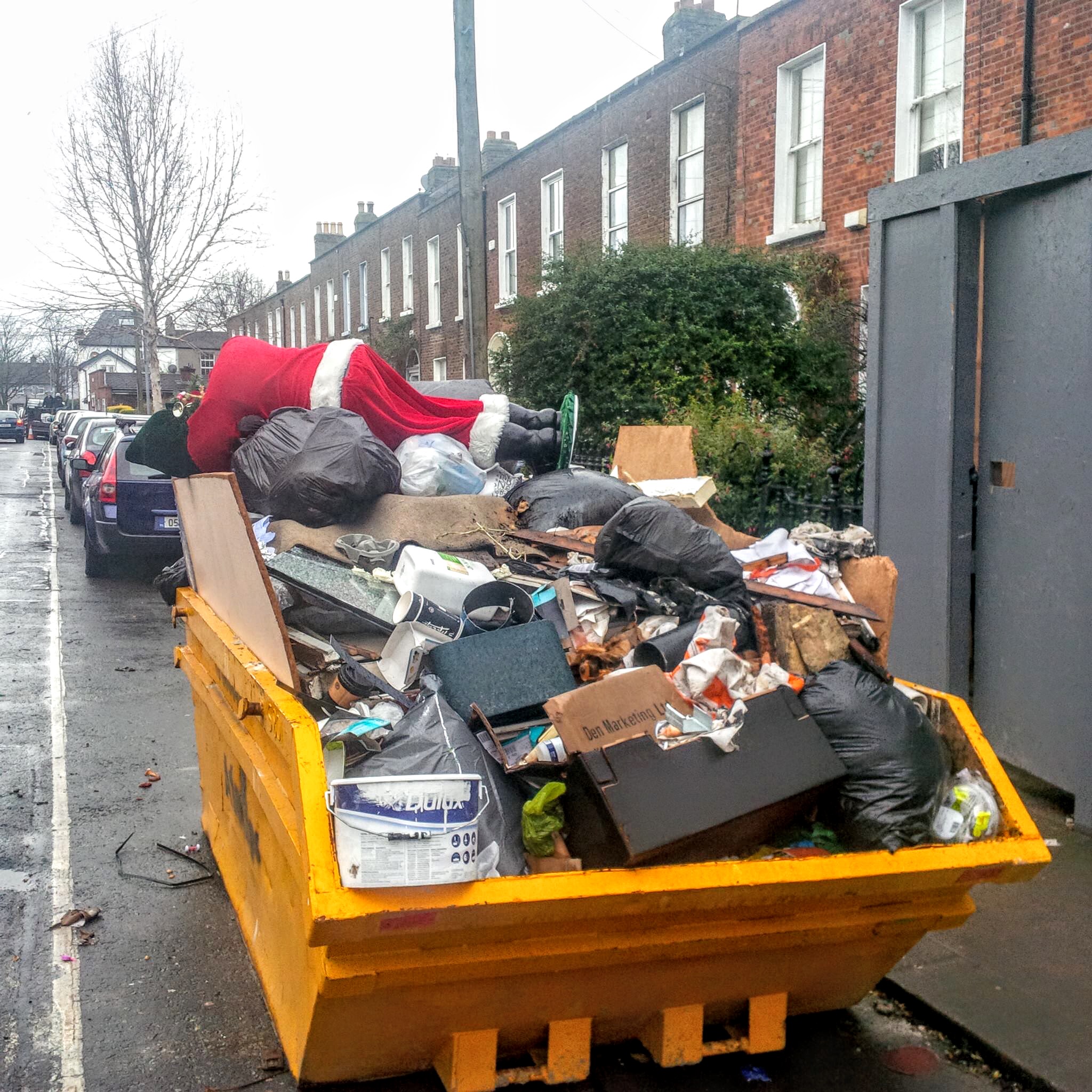 Headless Santa ends up on the scrap heap - but don't worry, it's not ...