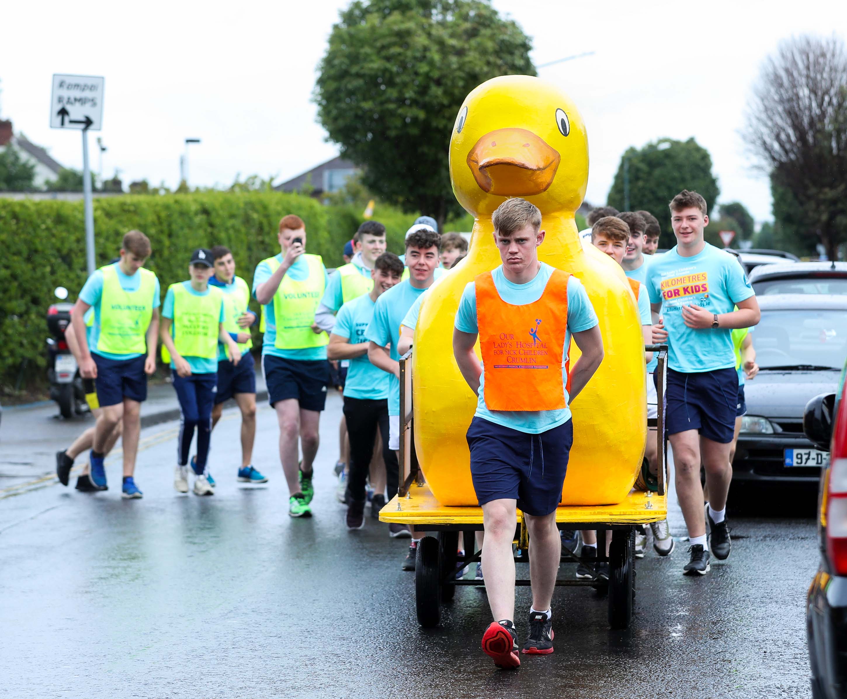 Clane students pushing duck across country for children's hospital ...