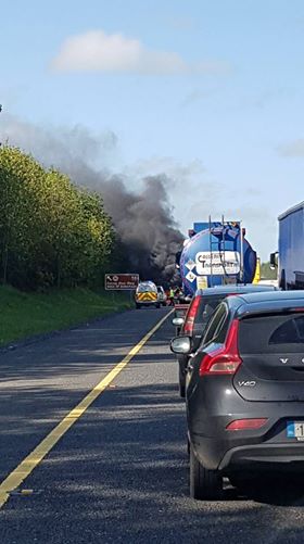Car on fire on M7 caused tailbacks along motorway - Photo 1 of 3 ...