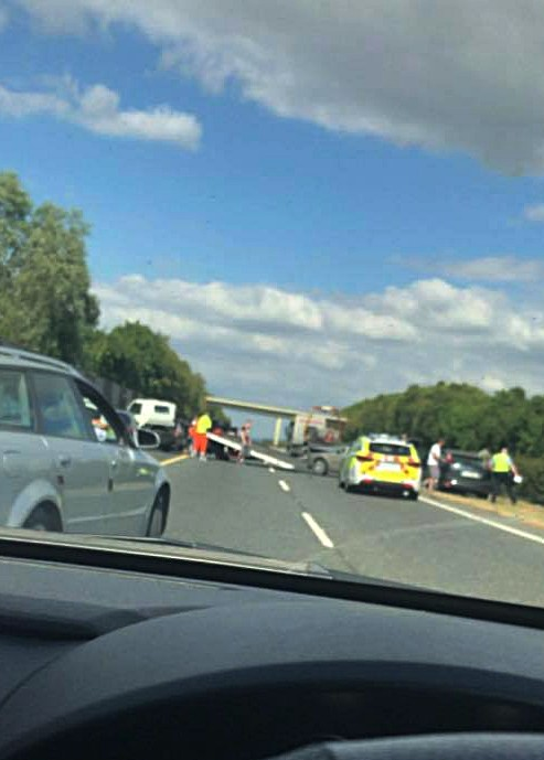 4-car crash blocks M7 - photo emerges - Photo 1 of 1 - Kildare Now