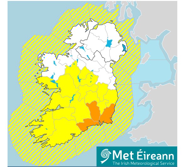 LATEST: Kildare added to list of counties under Weather Warning on ...